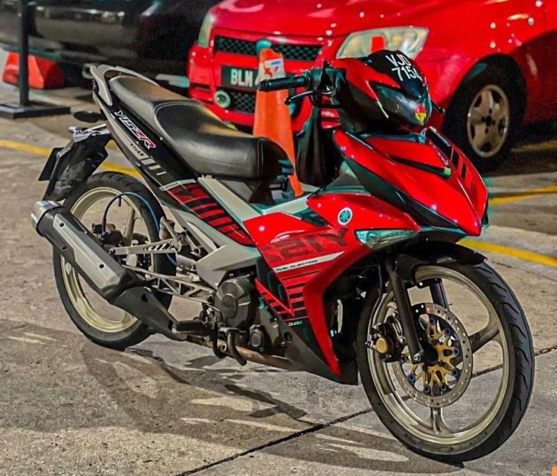 Y15 V1 V2 EXCITER RC BIRU HITAM TAMPAL SIAP STICKER COVER SET HLD ...