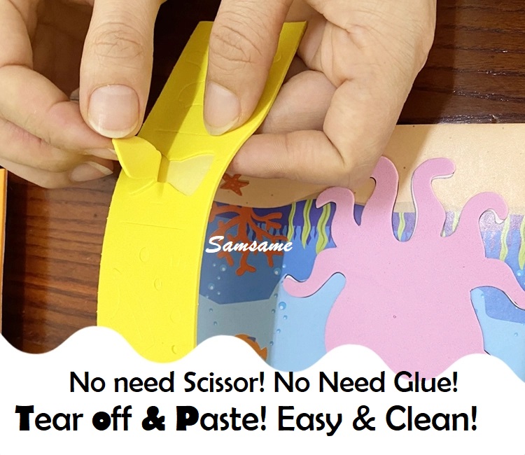 EVA movable 3D sticker DIY art and craft moveable activity move up down ...