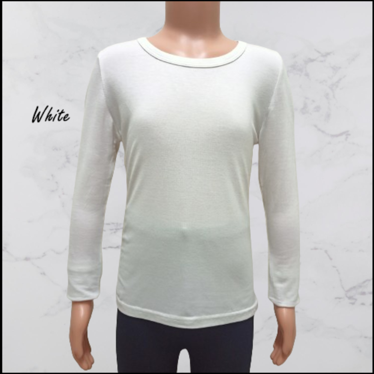 NS (8175) Baju Inner Budak Lengan Panjang Kain Bergetah Inner Wear ...