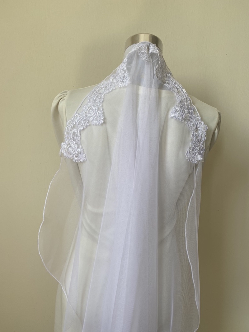 Veil Pengantin Veil Nikah Putih Bridal Veil Lace Manik sequin Wedding ...