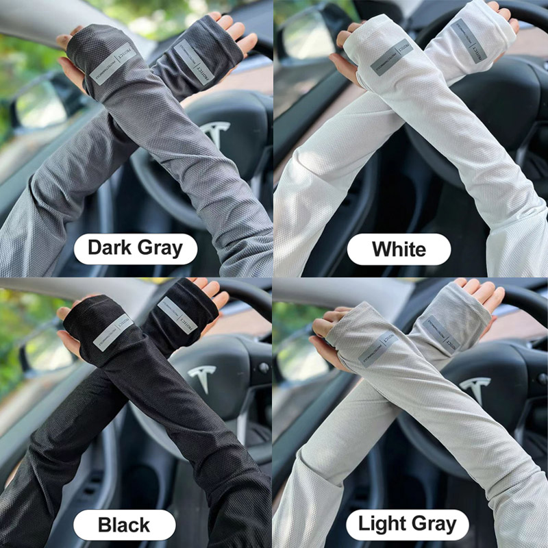 Ice Arm Sleeve Outdoor Sunscreen Long Sleeve Gloves Unisex Protection ...