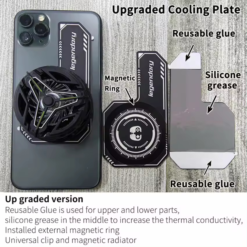 Thermal Conductive Cooling Pad Mobile Phone Gaming Cooler Magnetic Heat ...