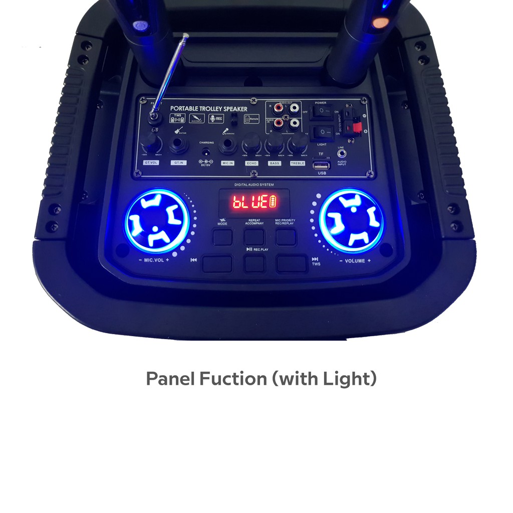 Vinnfier VF Tango 300 WMU TWS Portable Trolley Speaker Bluetooth 2x12inch Woofer Super Bass ...