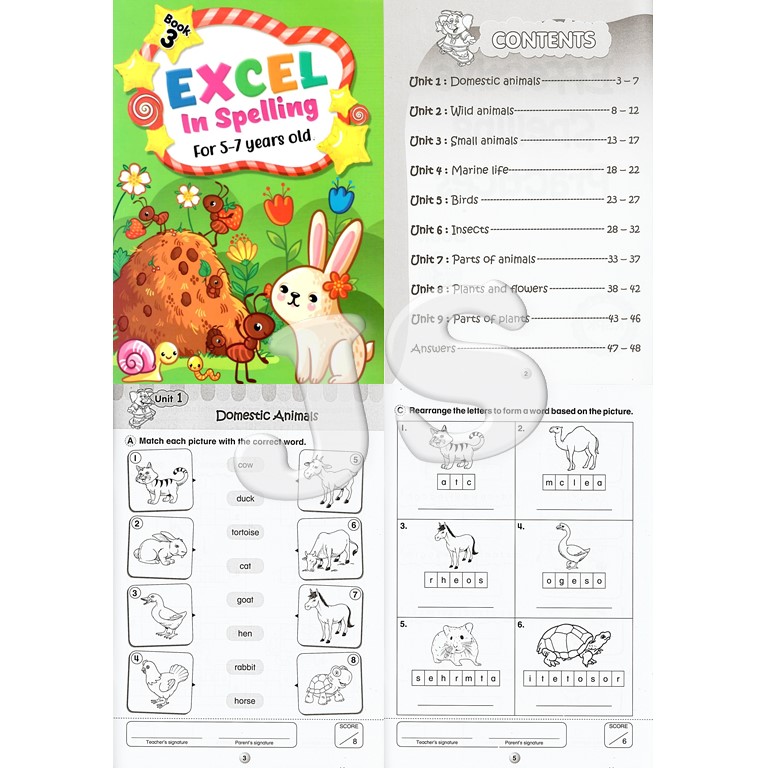EXCEL IN SPELLING FOR 5-7 YEARS OLD BOOK 1-4 | EFFECTIVE SPELLING ...