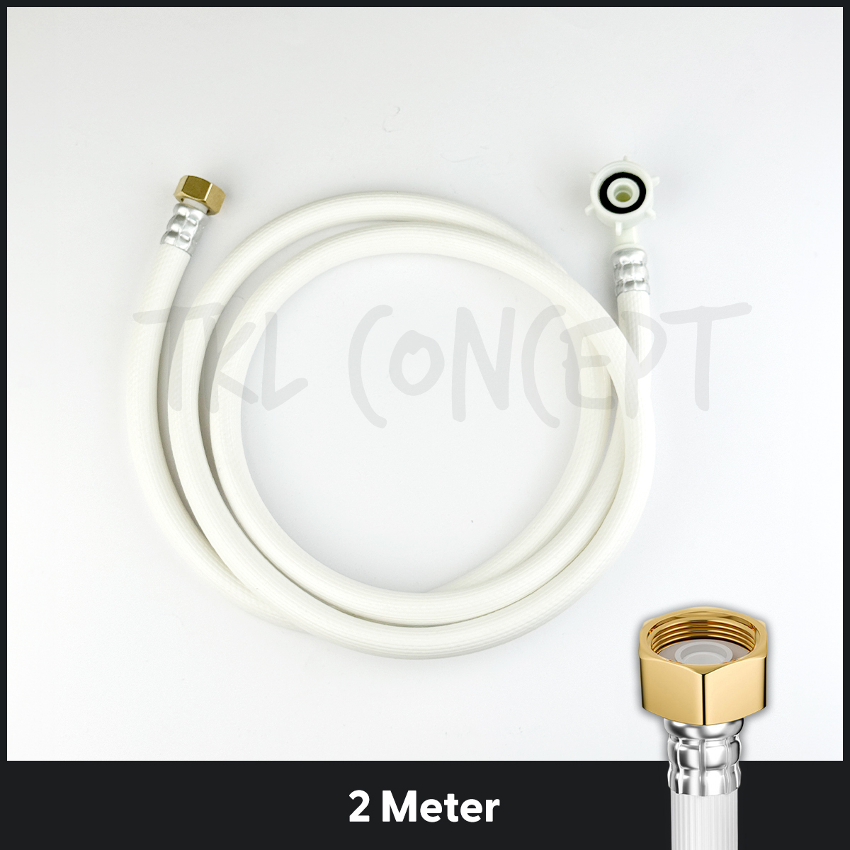 Washing Machine Inlet Pipe 2M 3M 5M 10M 4 Point Interface Mesin Basuh ...