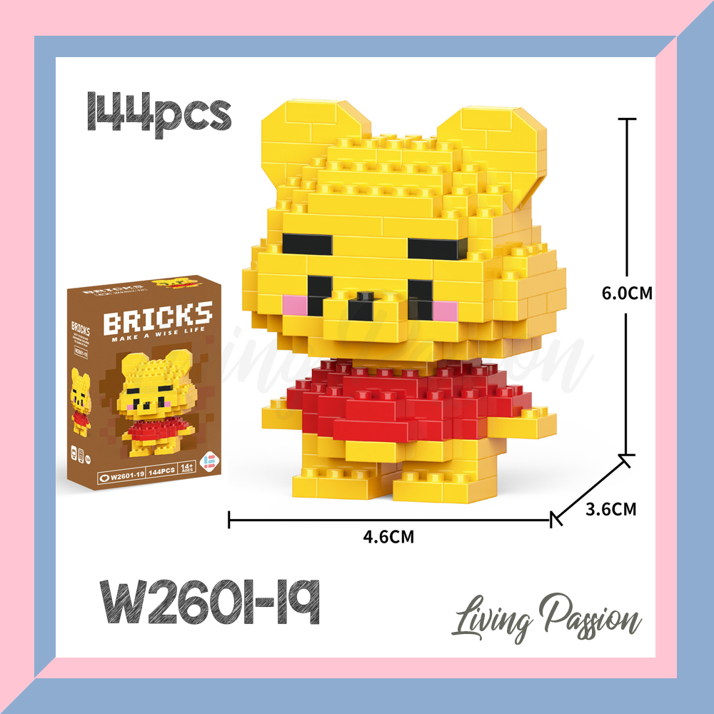 Mini Bricks Blocks Nano Building Block Cute Cartoon Character Children Kids Adults Toy Birthday ...