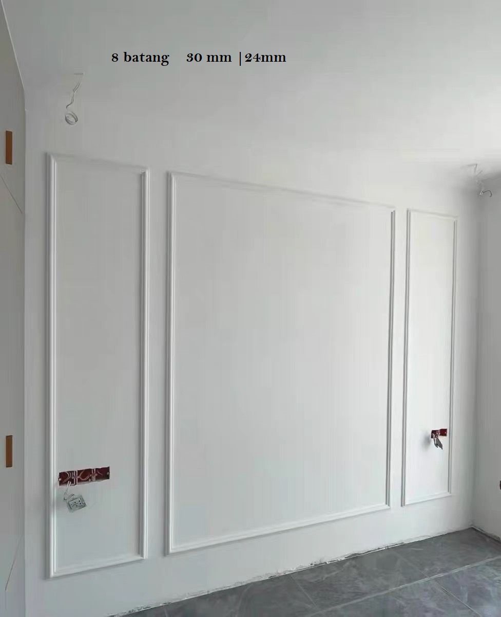 290cm -240cm PU Wainscoting Lurus Frame Shiplap Pintu Wain Wallpanel ...