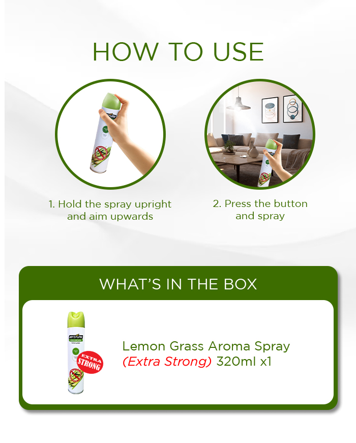 [Extra Strong] Aerofume Lemon Grass Aroma Spray (320ml) | Shopee Malaysia