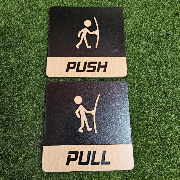Push Pull Door Signage | 1 Pair Push Pull | Papan Tanda Tolak Tarik ...