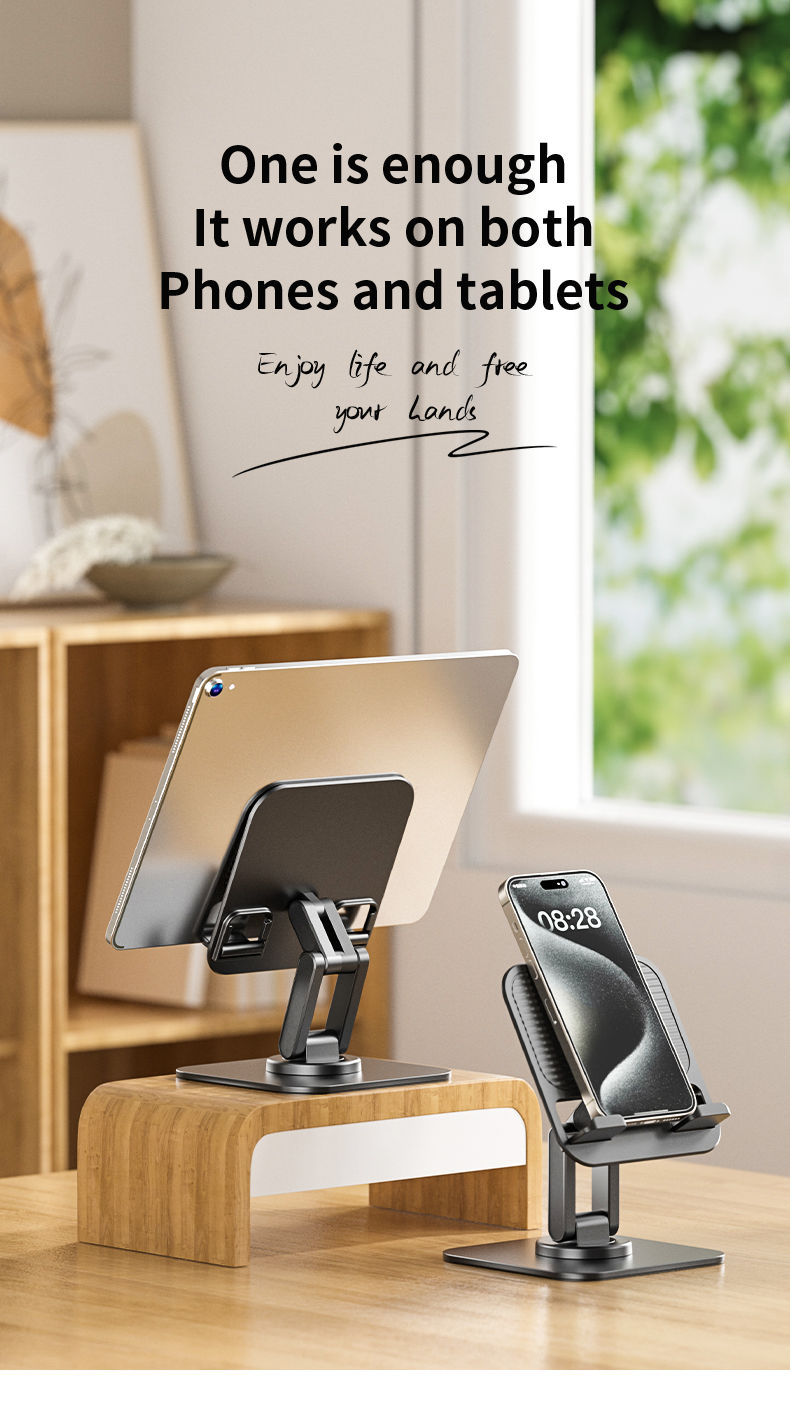 the Aryl™ Adjustable ABS Tablet Stand Holder with 360° Rotating Base ...