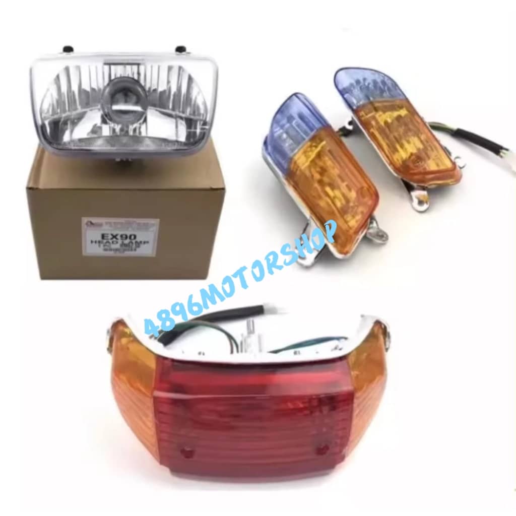 COMBO SET DEMAK EX90 HEAD LAMP + TAIL LAMP SET + SIGNAL ( TINTED ...