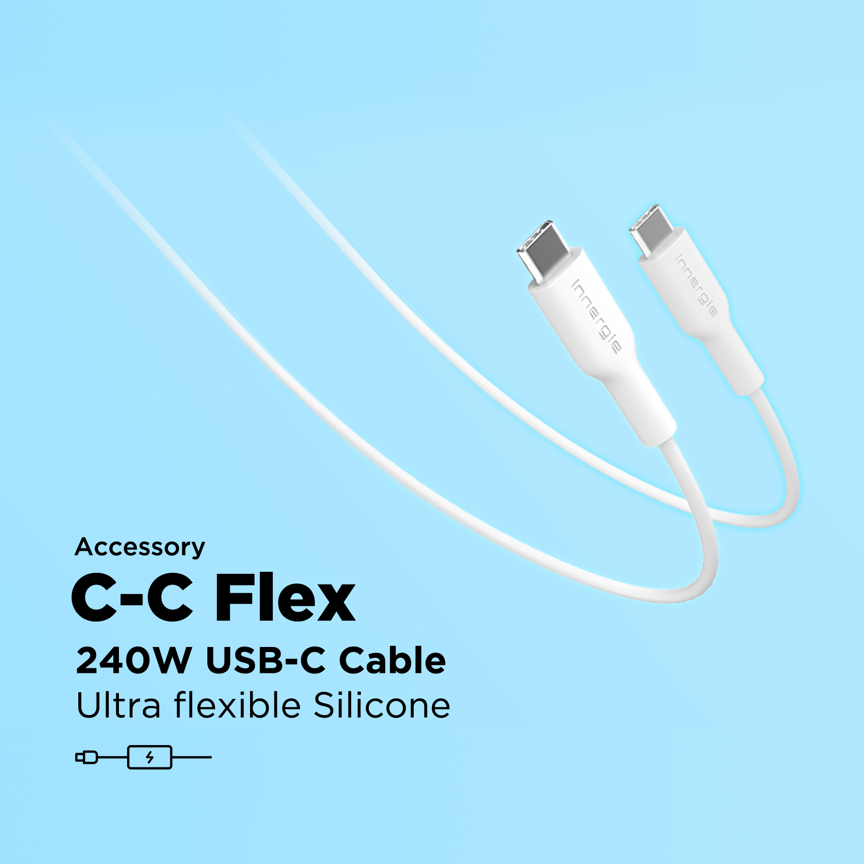 Innergie C-C Flex USB-C to USB-C Fast Charging 480Mbps Sync Data cable ...