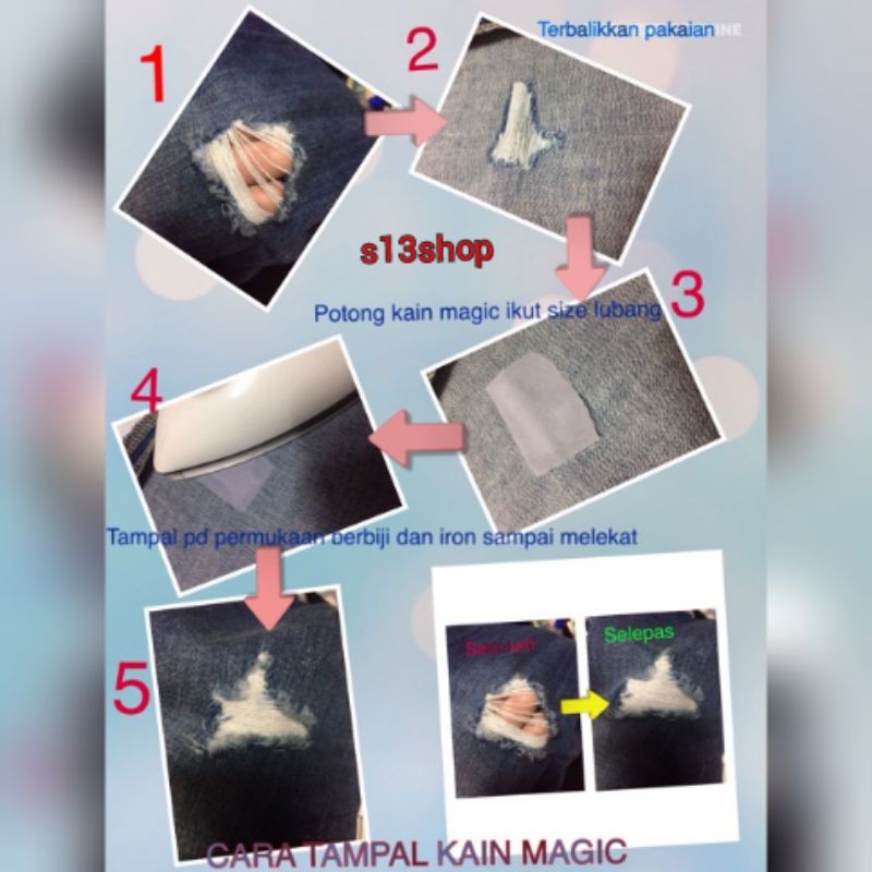 tampal seluar koyak kain tampal koyak penampal seluar koyak kain magic ...