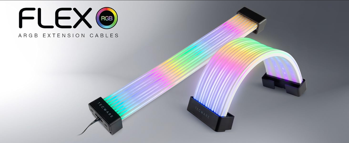 Tecware Flex ARGB 5V 3 pin ARGB Sync,8-pin,16-pin,24 pin & Flex Sleeved ...