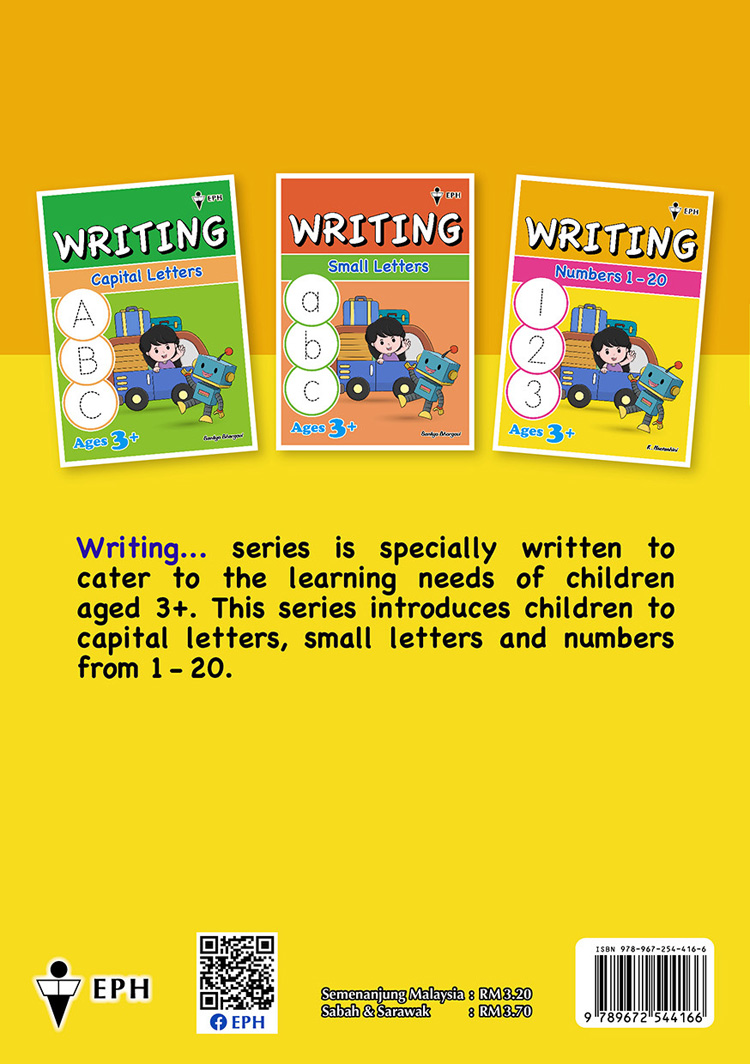 EPH Latihan Aktiviti Pra-Sekolah Writing Capital Letters, Small Letters ...