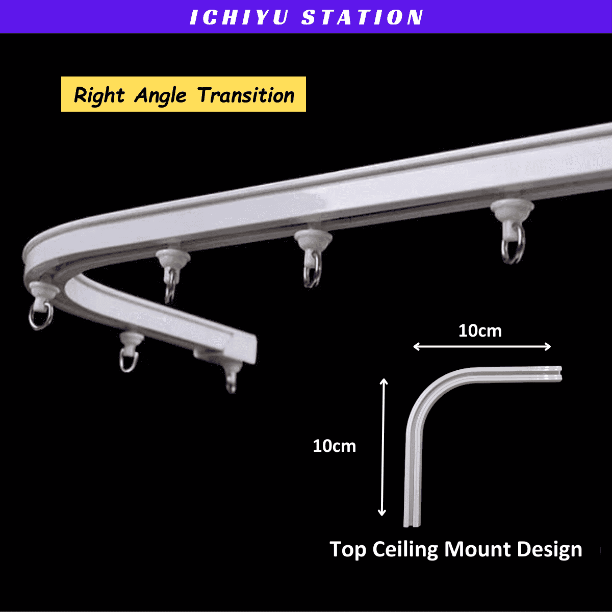 Strong Adhesive Curtain Rail Track Langsir Tingkap Pintu Tirai Bidai ...