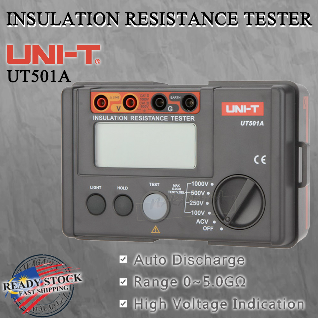 UNI-T UT501A 1000V INSULATION EARTH GROUND RESISTANCE METER AUTO RANGE ...