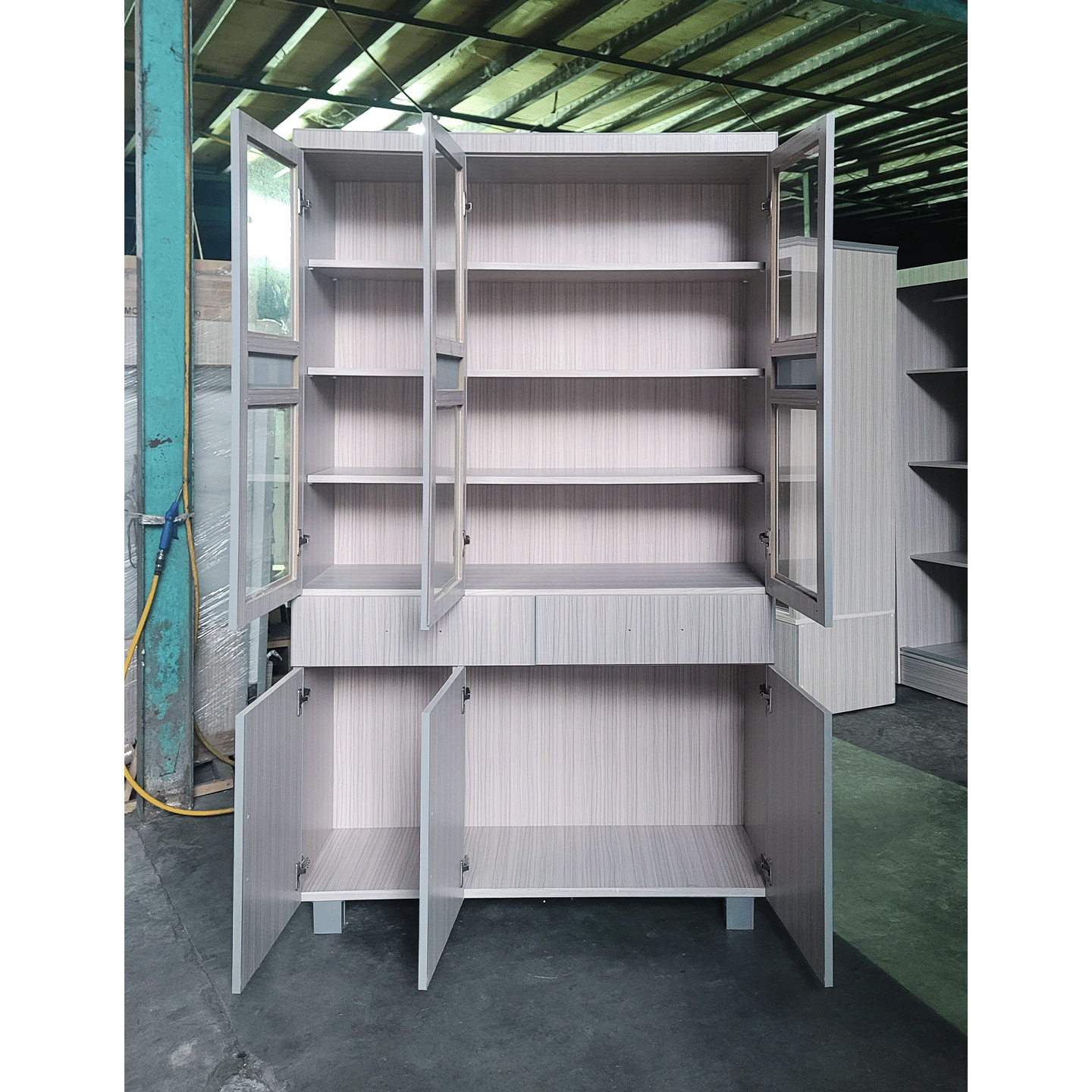 HOMATRIX Kitchen Cabinet Storage Glass Cabinet Almari Simpan Dapur Kaki ...