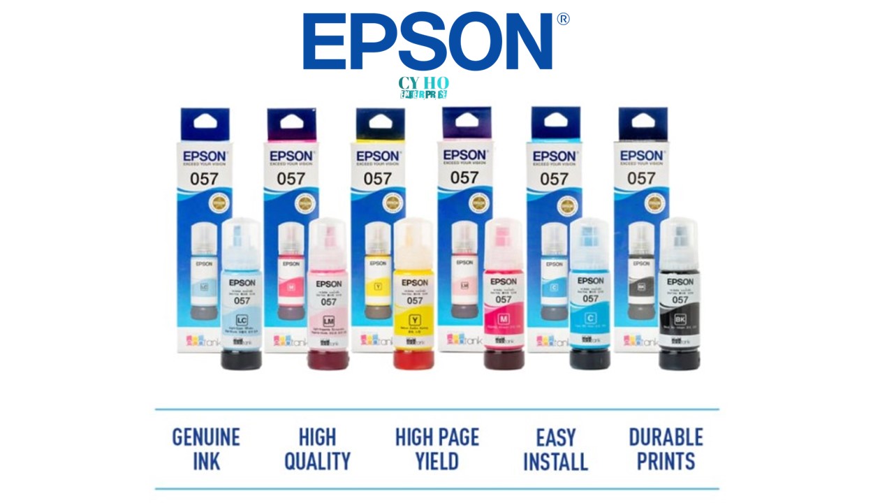 Epson 057 Refill Ink for EcoTank Photo Printer L8050/L18050 - 6 Colors ...