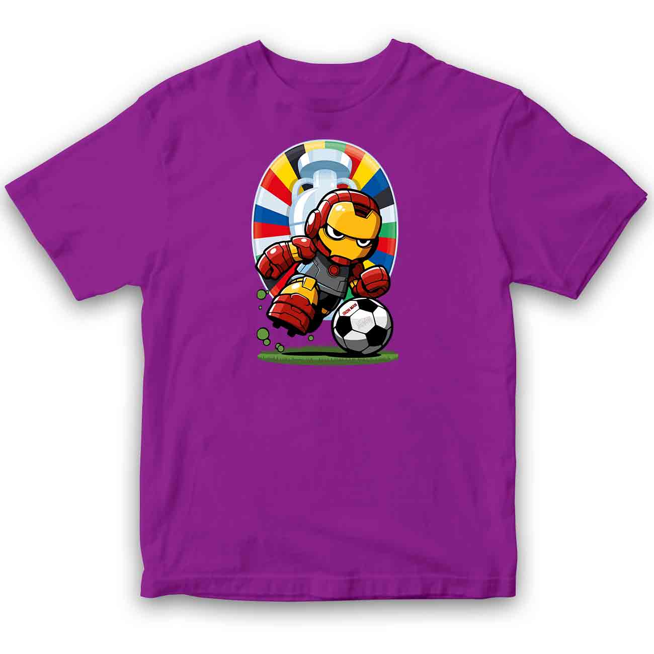 Iron Man Soccer EURO UEFA European Football Fifa Kid T Shirt Kemaja ...
