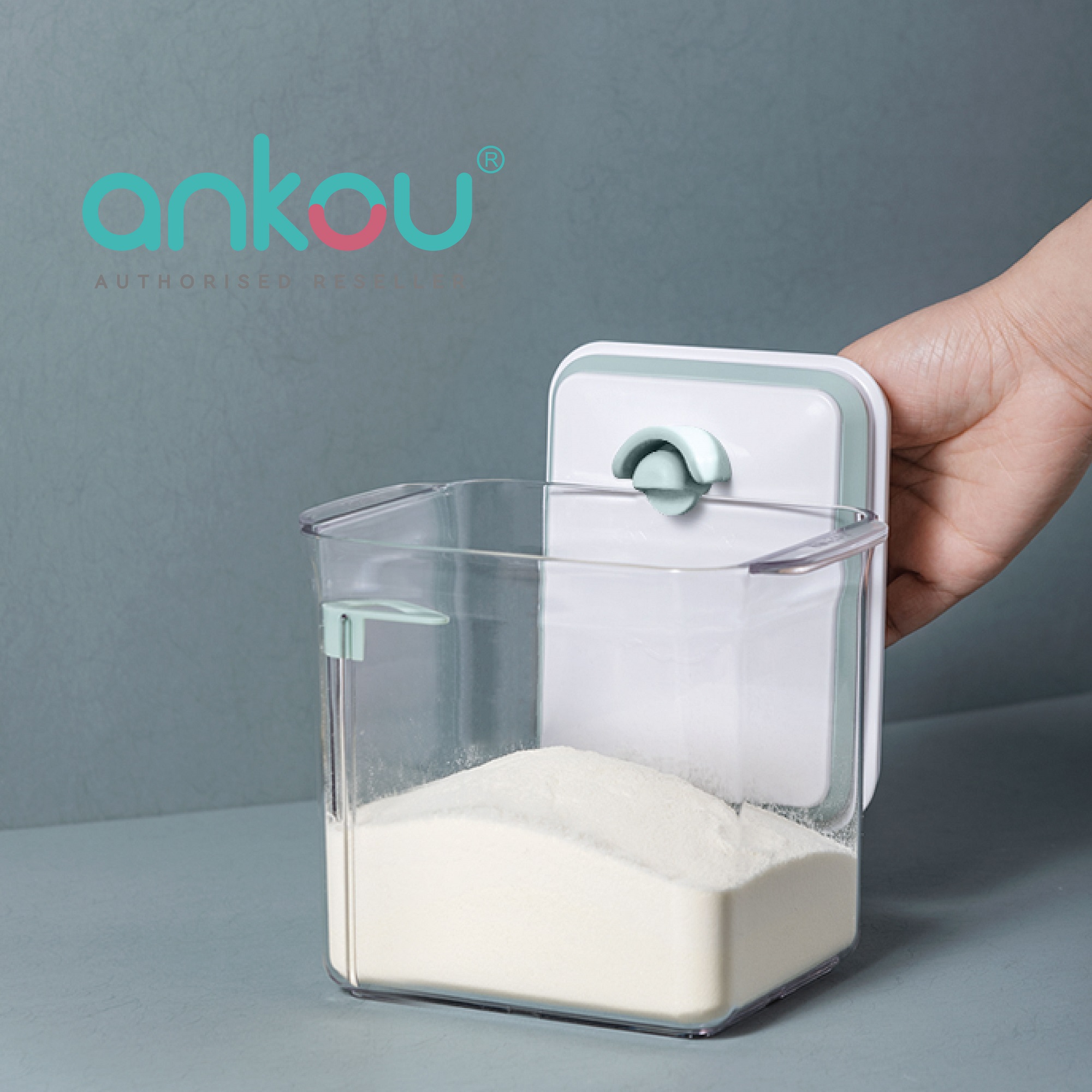 ANKOU Air Tight Milk Poweder Container Rectangle / Round Shape - 1 Unit ...