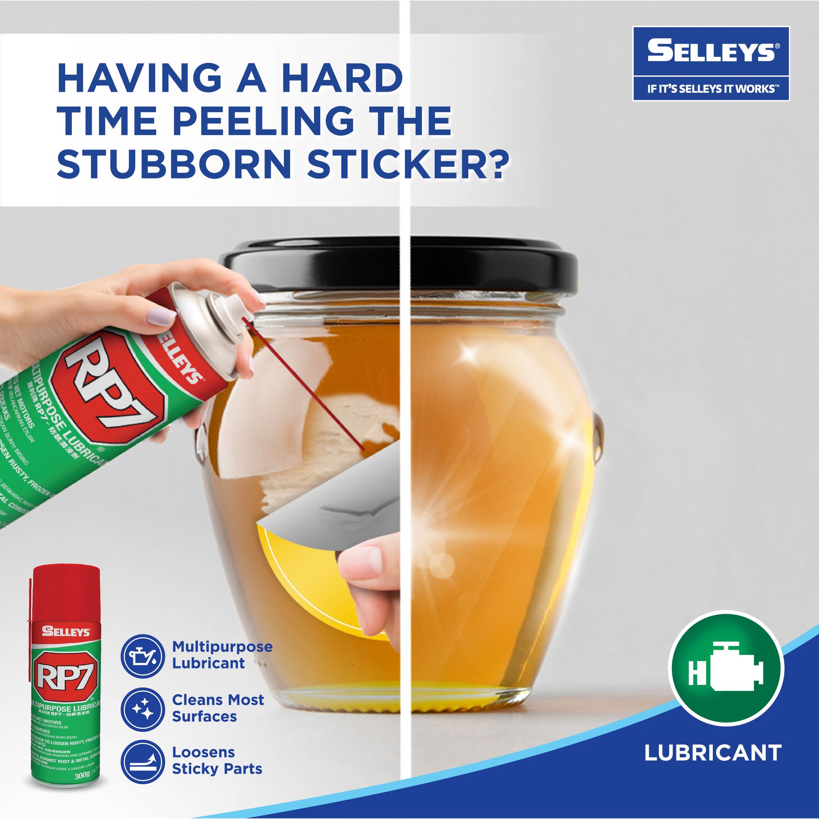 [ SELLEYS ] RP7 Multi Purpose Lubricant Spray Stops Squeaks Loosen WD ...