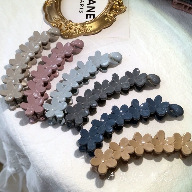 Matte Korean 2 side hold hair clips simple slender banana clip hair ...