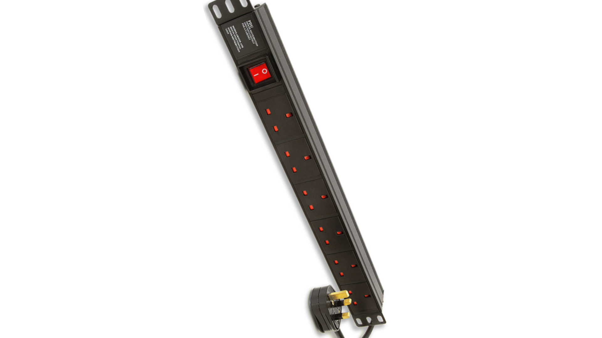 PDU Solid 6 Gang 19" 19 inch Server Rack Mount Power Distribution Unit ...