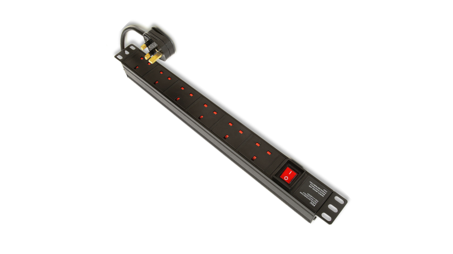 PDU Solid 6 Gang 19" 19 inch Server Rack Mount Power Distribution Unit ...