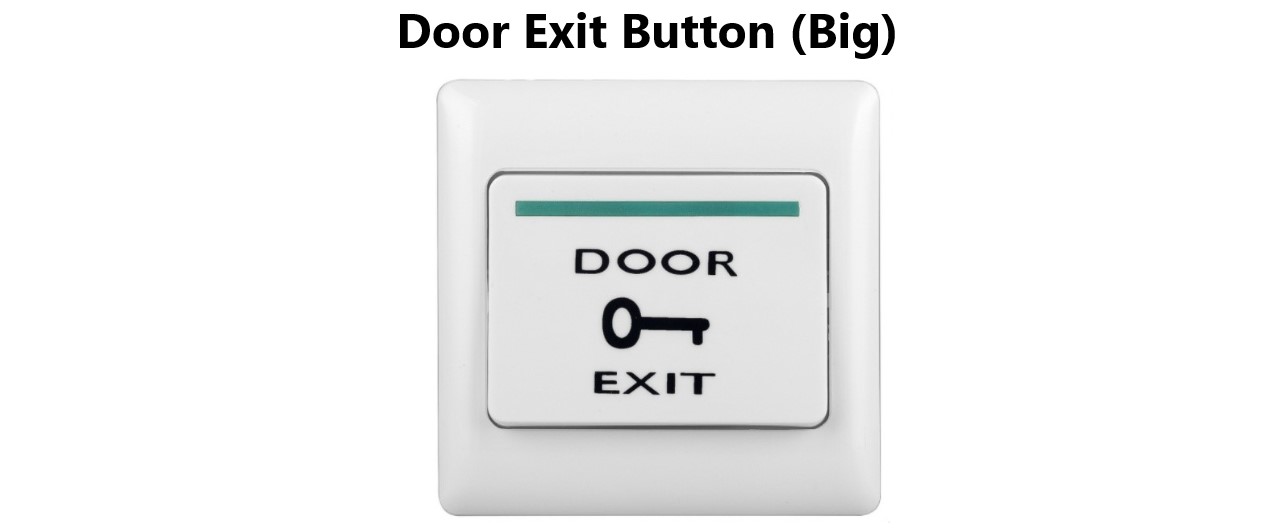 Big White Exit Push Button For Electromagnetic EM Lock Door Access ...