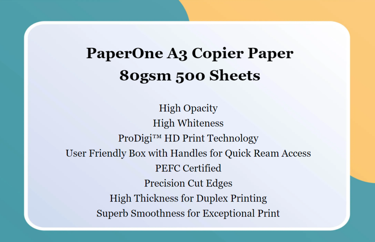 PaperOne A3 Copier Paper 80gsm 500 Sheets | Shopee Malaysia
