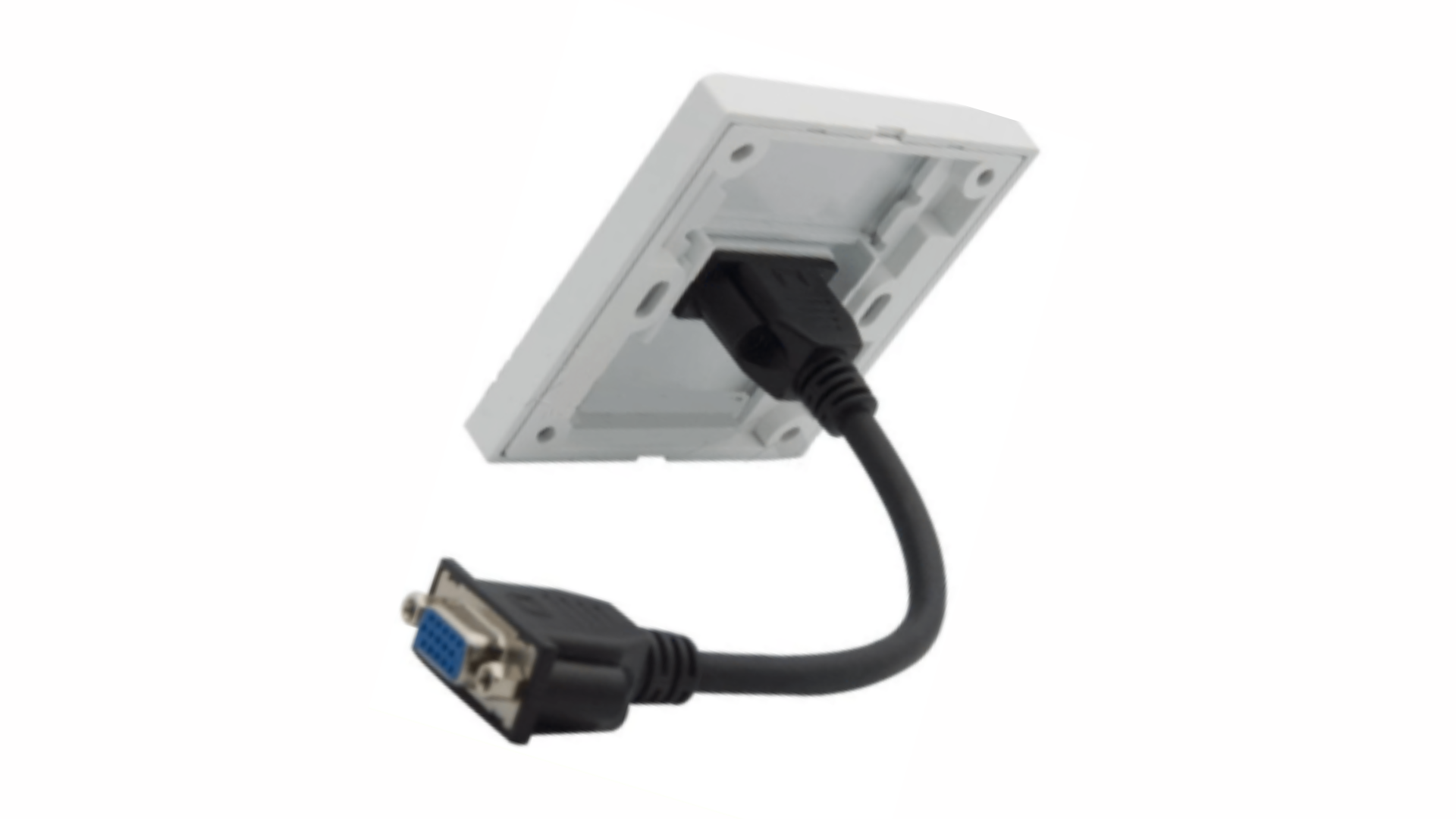 D-SUB VGA Faceplate 16cm Wire Cable Type Female to Female 3x3 Inch DIY ...