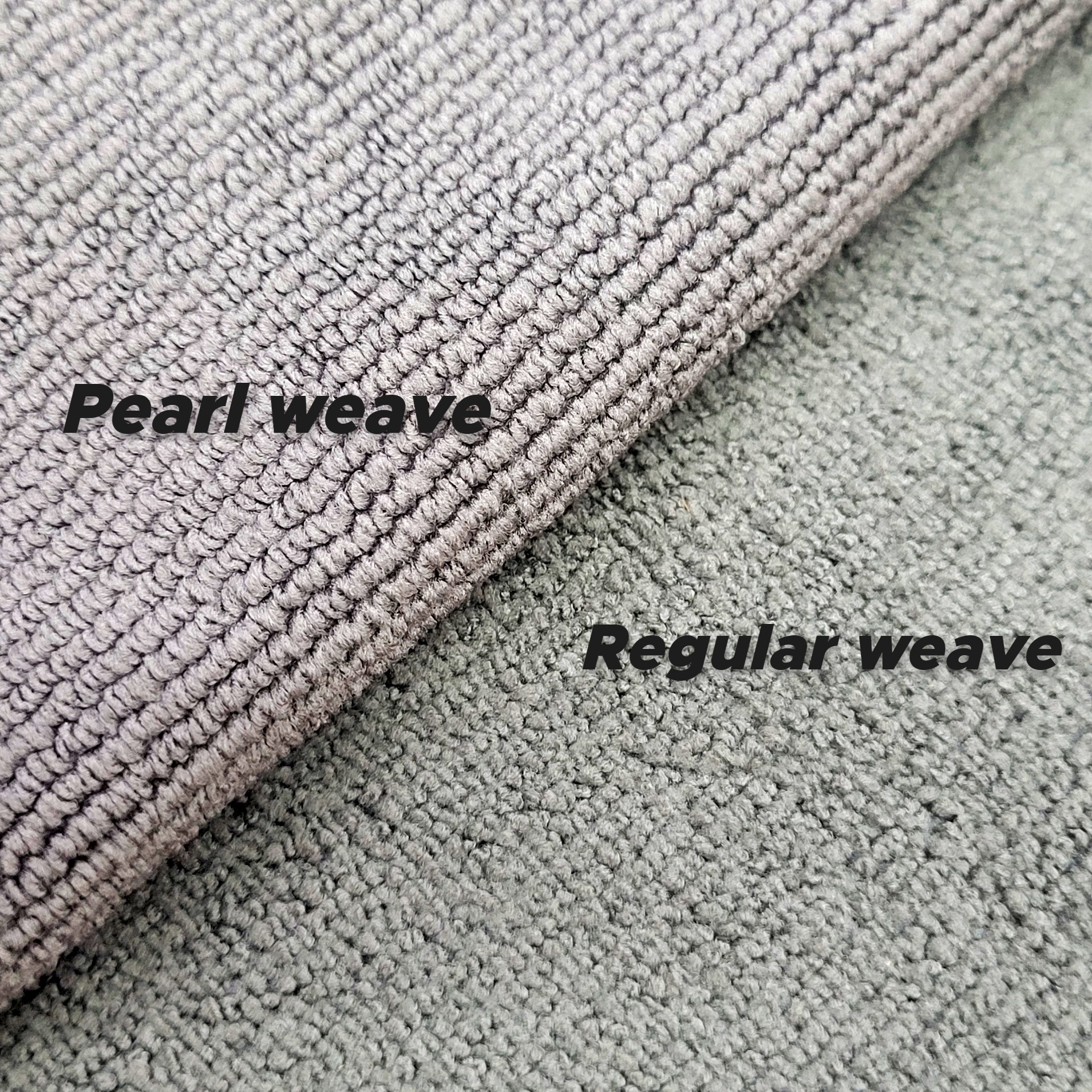EDGELESS PEARL WEAVE MICROFIBER TOWEL CLOTH 400GSM - 40CM X 40CM - GREY ...