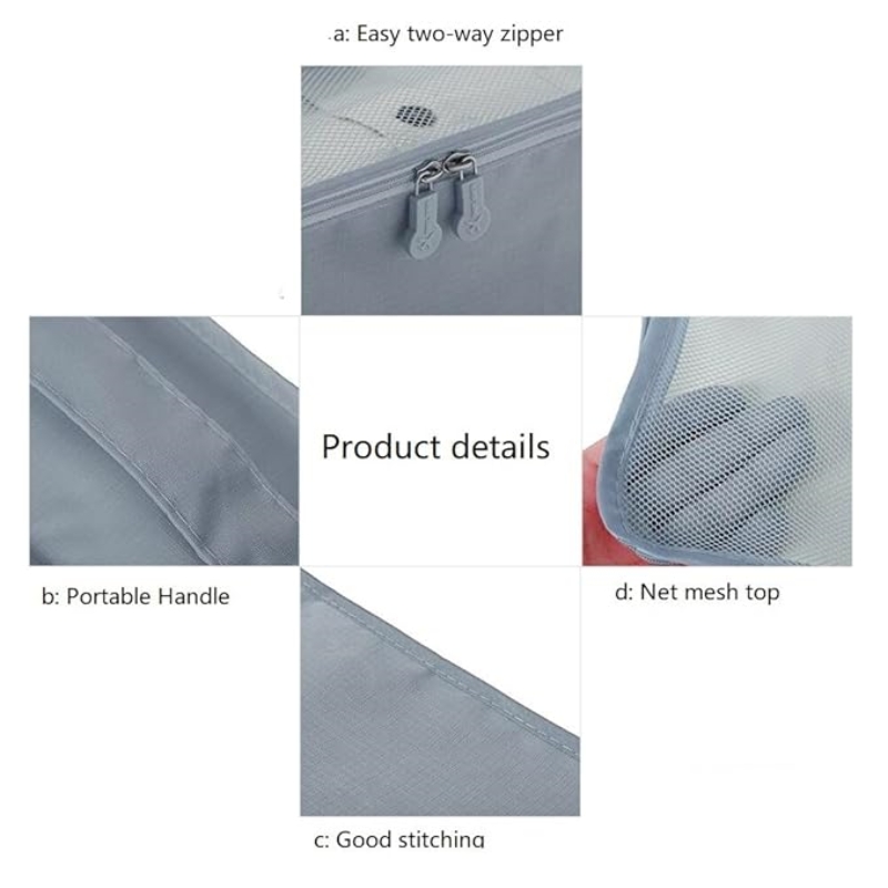6 Pieces/set Of Clothes Travel Storage Bag Clean Storage Wardrobe ...