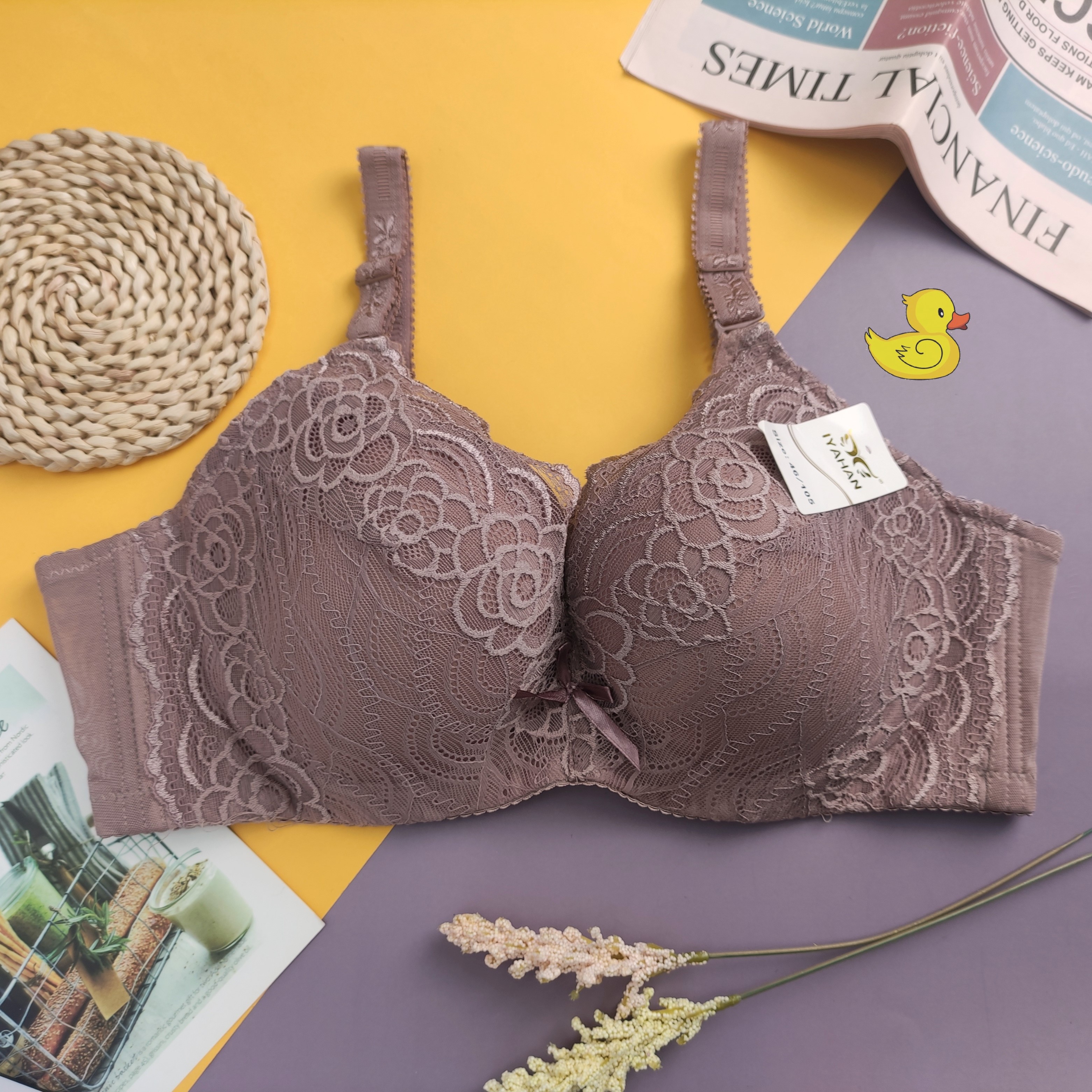 Bra Women Plus Size Lace Full Cup Wired Baju Dalam Wanita Renda Cup ...