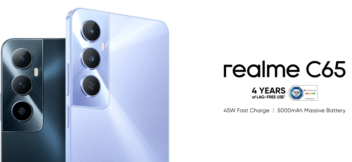 realme C65 -16GB(8+8)RAM + 256GB ROM l NFC l 45W Fast Charge l 5000mAh ...