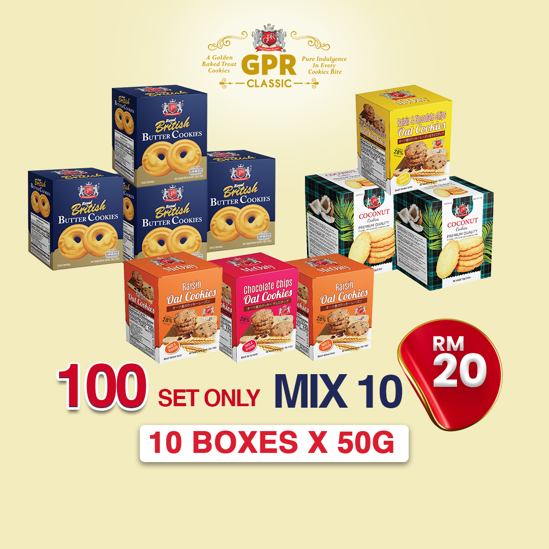 GPR Classic Cookies Trial Set 50g Wedding Doorgift Biskut Biscuit【1 order maximun 10 set ...