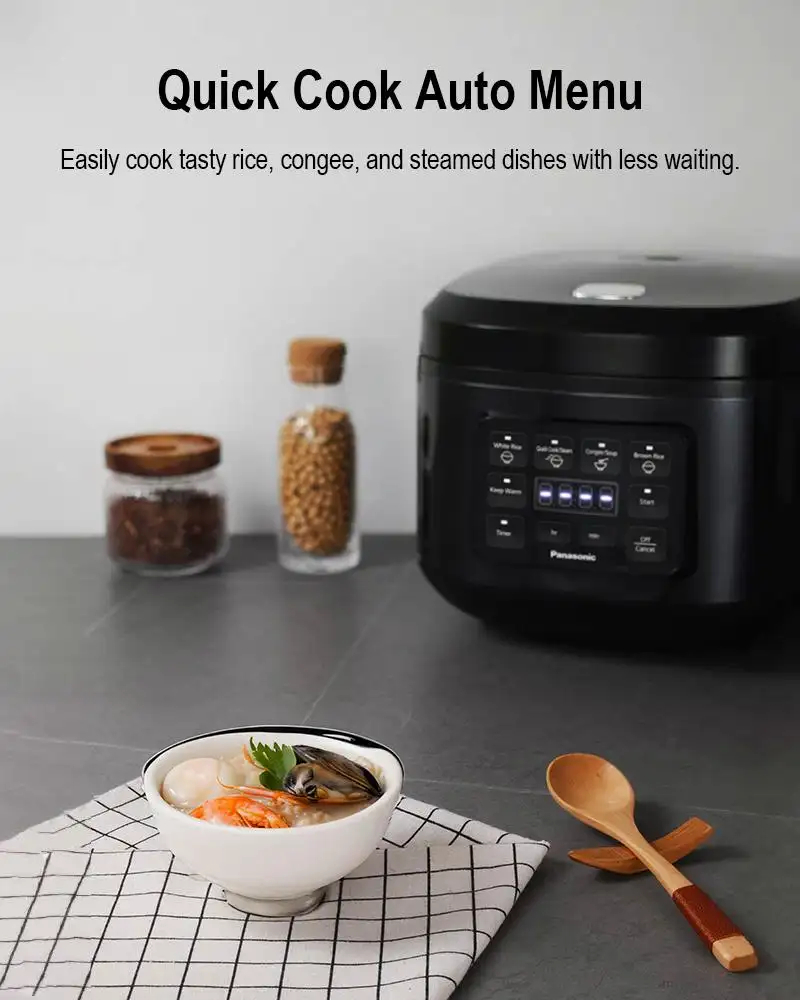 Panasonic 1.8L Microcomputer Rice Cooker | SR-DA182KSK SR-DA182 Baby ...