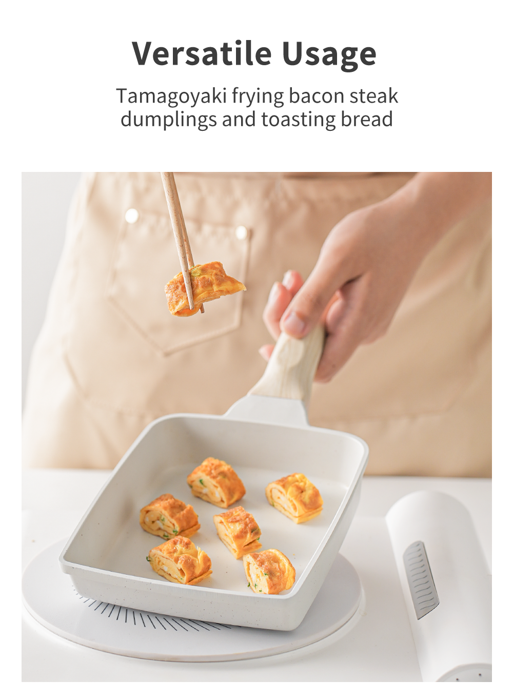 Simplus Tamagoyaki Pan | Non-stick Breakfast Pan | Die-casting Aluminum ...