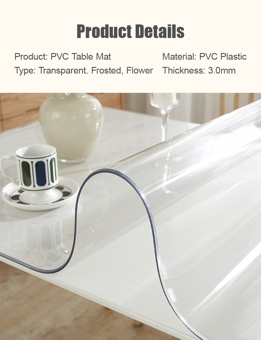 *Customise Only* Premium PVC Table Mat lapik meja plastik transparent ...