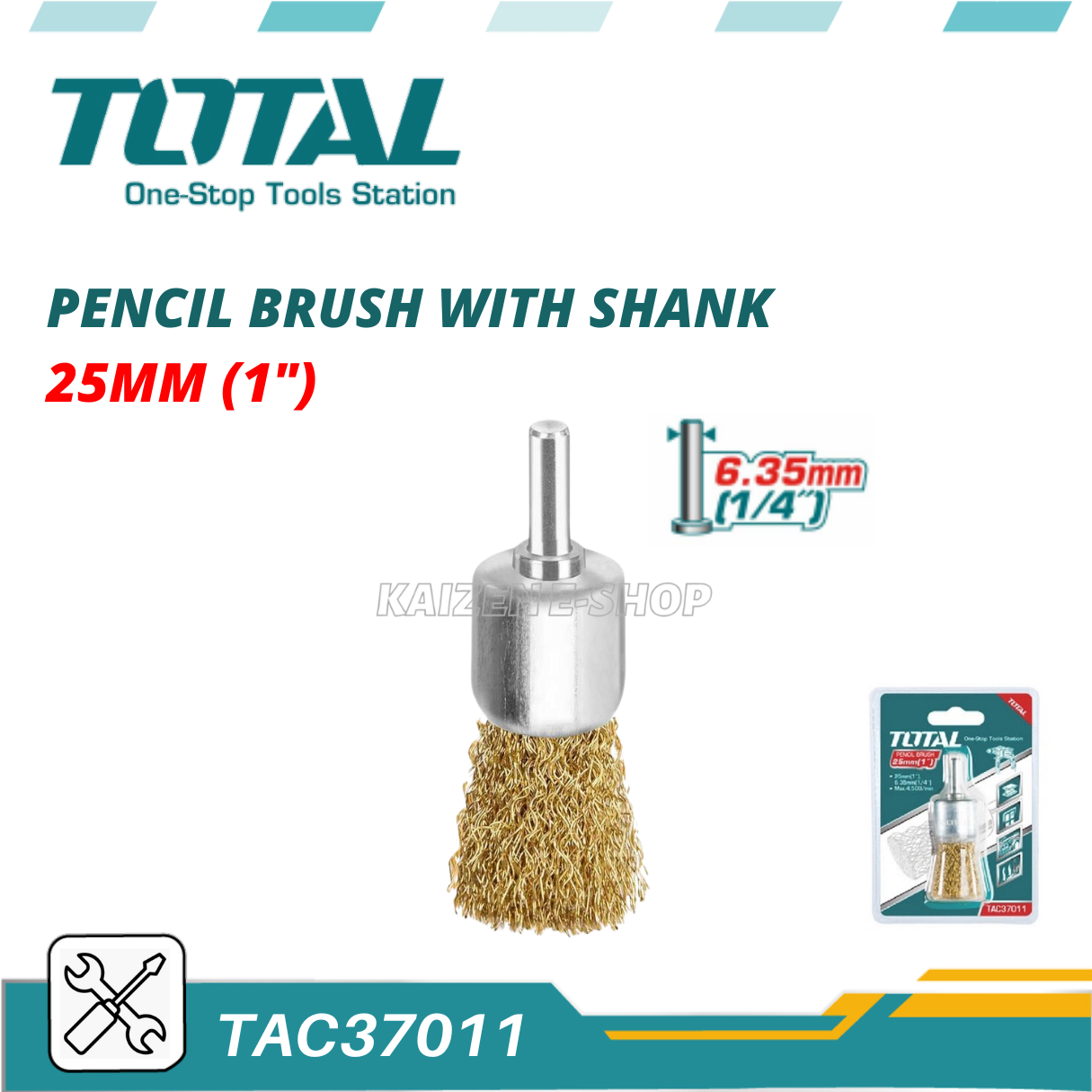 TOTAL TAC37011 Pencil Brush with Shank 1" | Shopee Malaysia