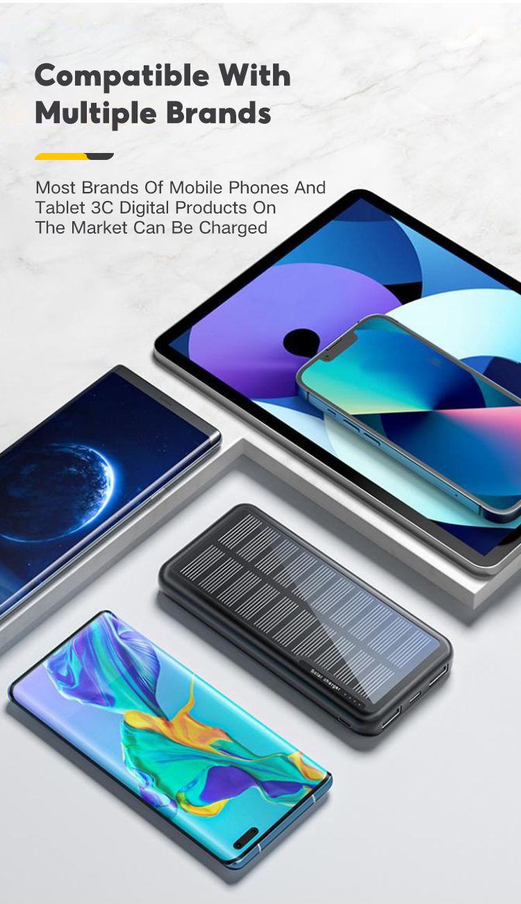 QBrand Solar Powerbank Fast Charging With Floodlight (22.5W/20000mAh ...