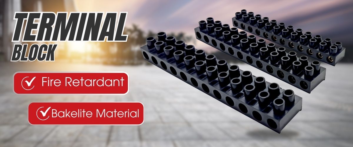 Terminal Block Bakelite Material Wayar Connector Terminal Block Fire ...