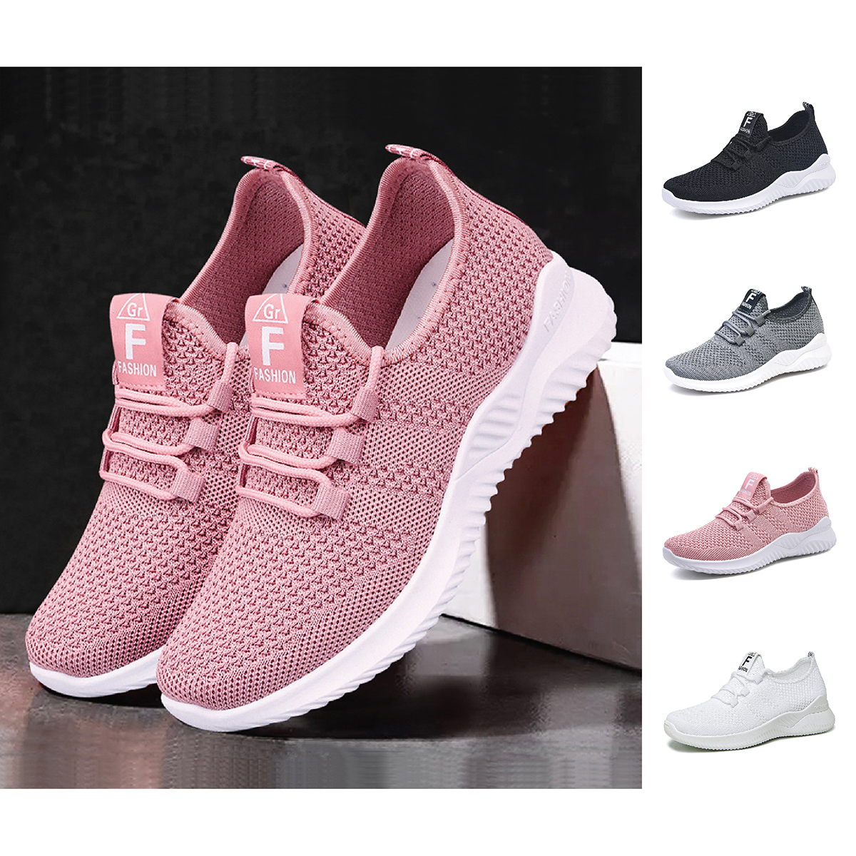 Vissy Women Lady Wanita Sneaker Kasut Shoe 0031-LS – 4 Colors | Shopee ...
