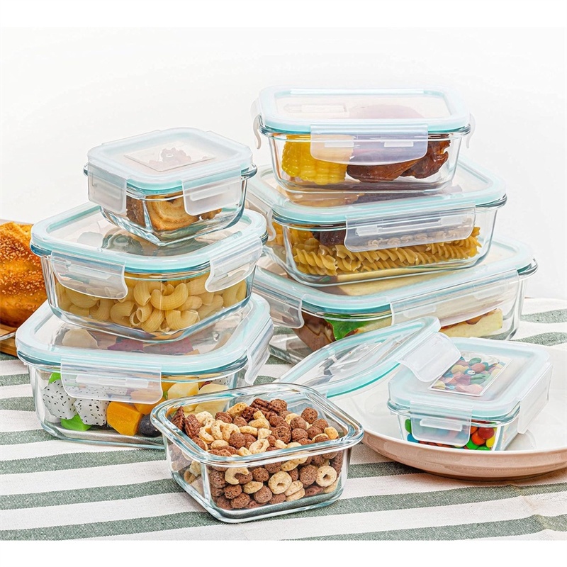 Microwave-heated lunch box Heat Resistant Borosilicate Glass Container ...