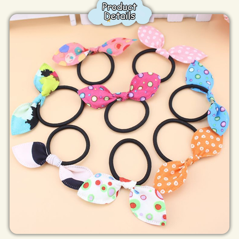 [Happy Kids] Korean Elastic Hair Band Rabbit Bunny Hair Tie Ponytail ...