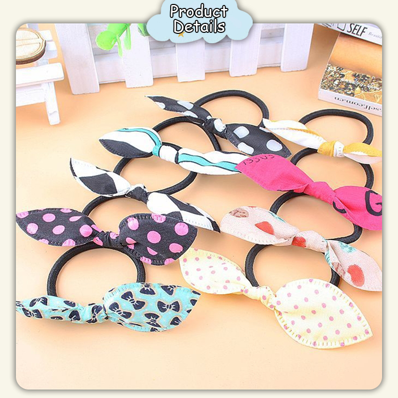 [Happy Kids] Korean Elastic Hair Band Rabbit Bunny Hair Tie Ponytail ...