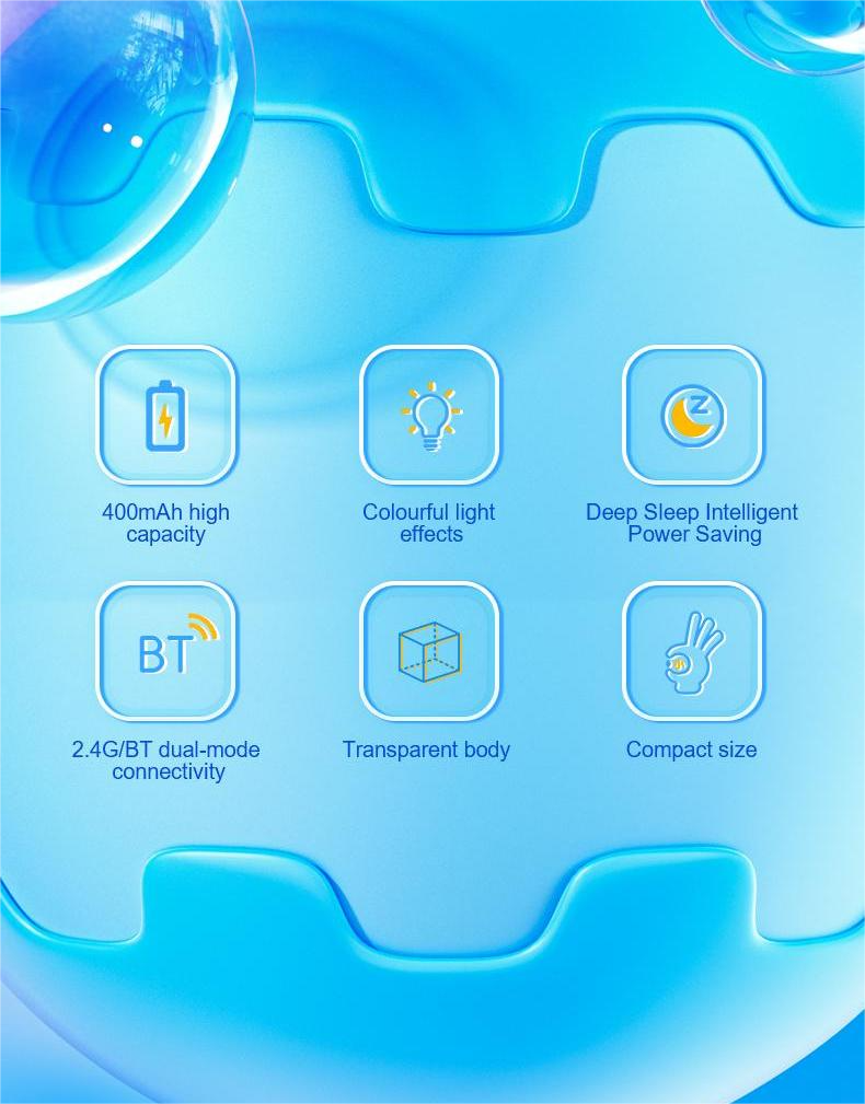 Aula AM210 2.4G Wireless/Bluetooth Mouse, 4 Buttons, Dual Mode ...