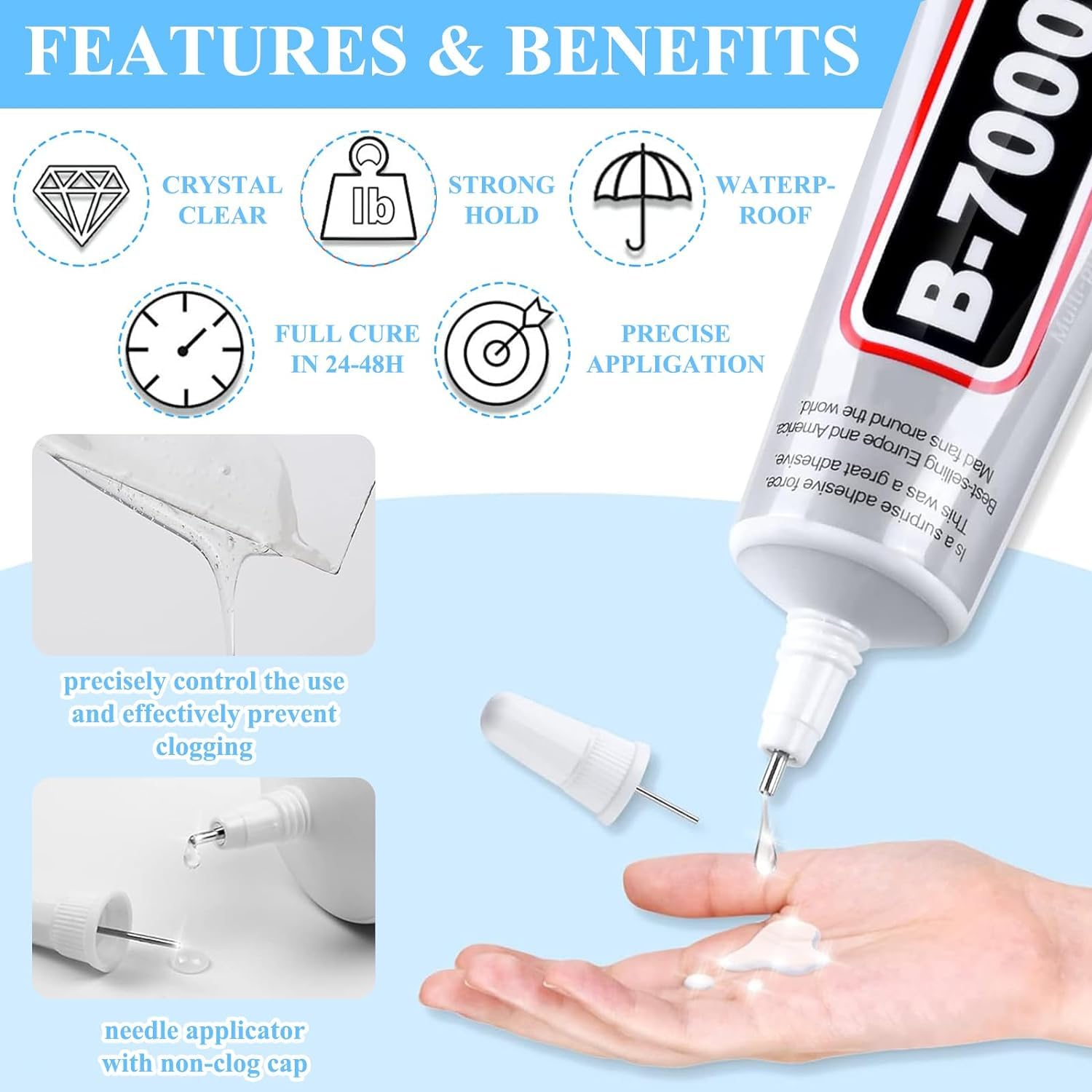 BULAIEN B7000 Universal Magic Rubber Glue Multi-purpose Adhesives DIY ...