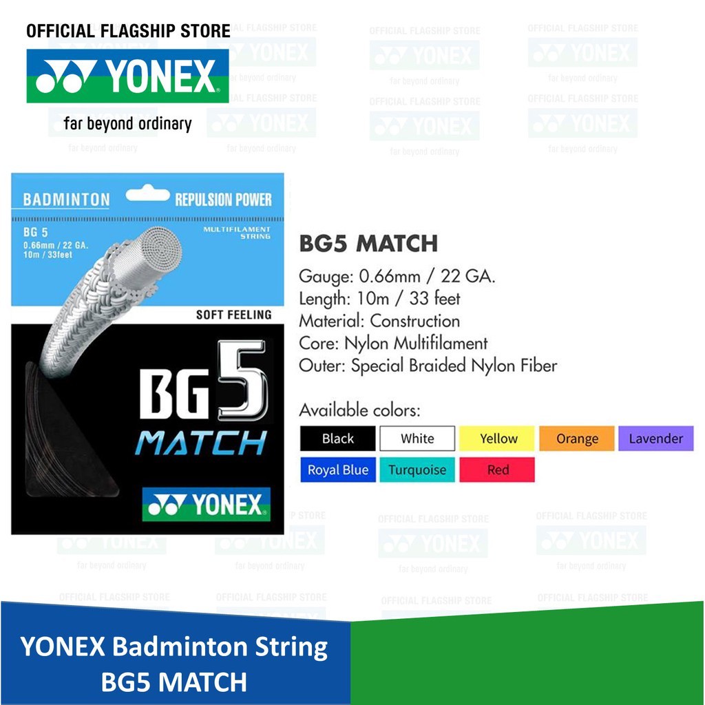 Yonex BG5 Match Badminton String - 100 % Authentic (Ready Stock ...